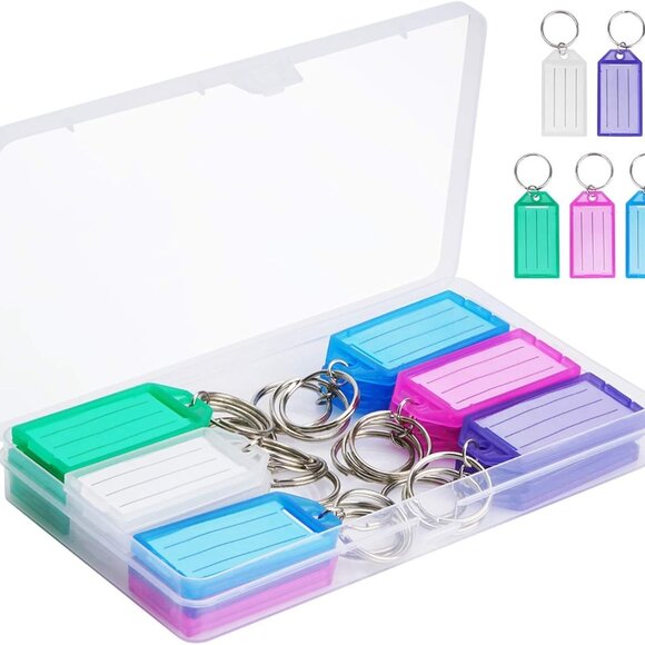 Other | 2 Pack Plastic With Container Key Labels With Ring And Label ...
